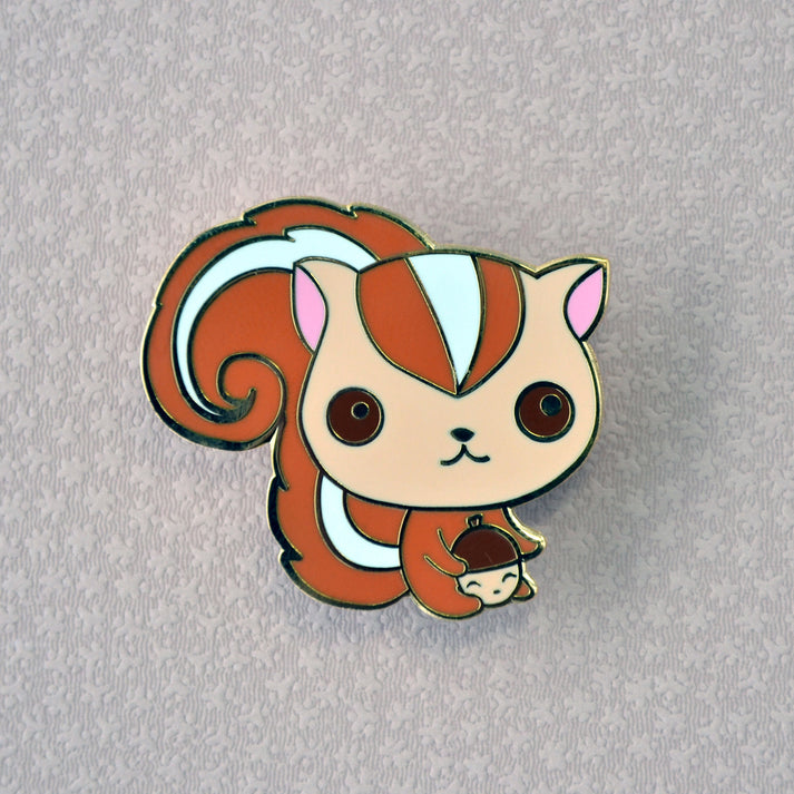 Happy Squirrel - Hard Enamel Pin – Jeremiah Ketner Art